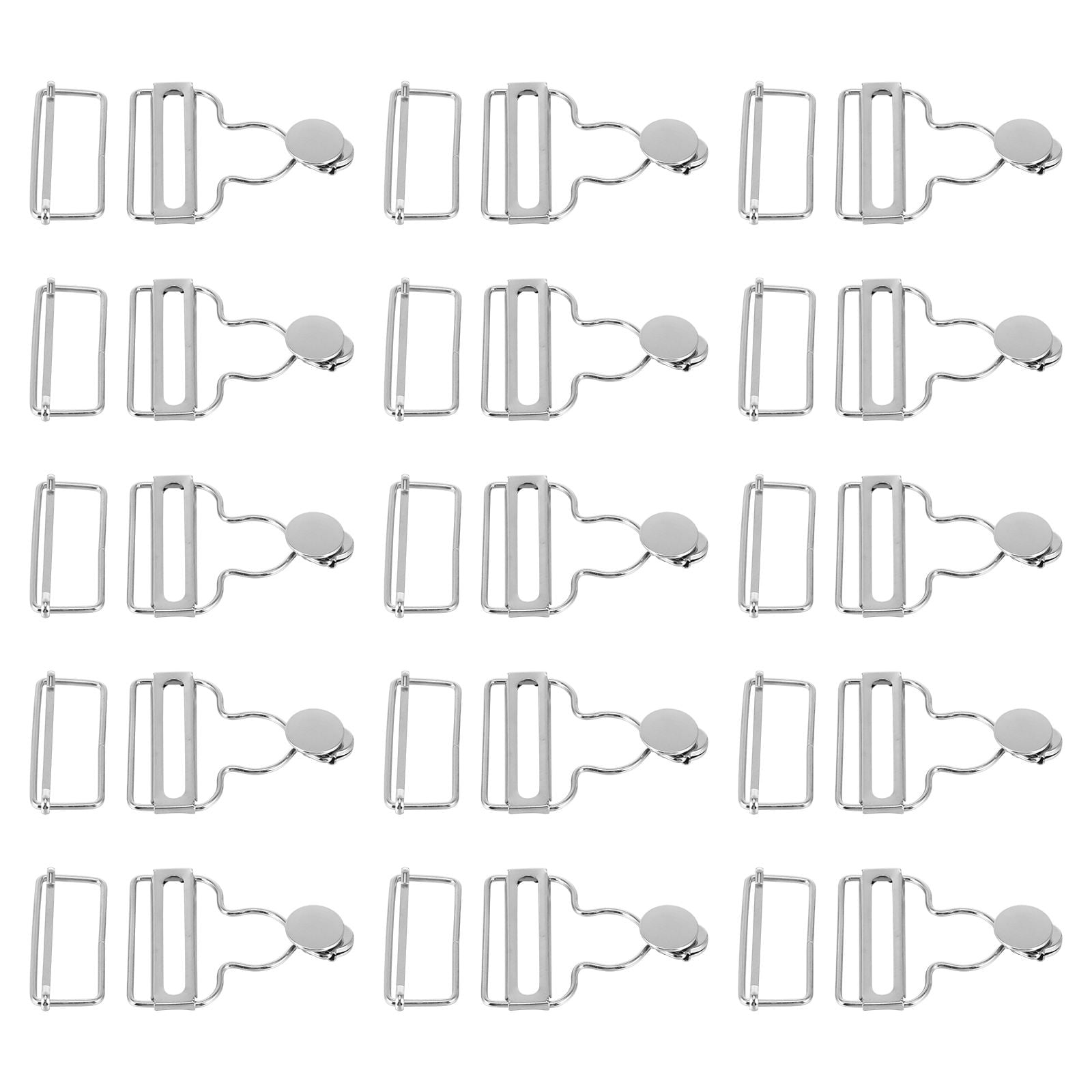 RENACLIPY 50 Sets Metal Suspenders Clasps Adjustable Fastening for ...
