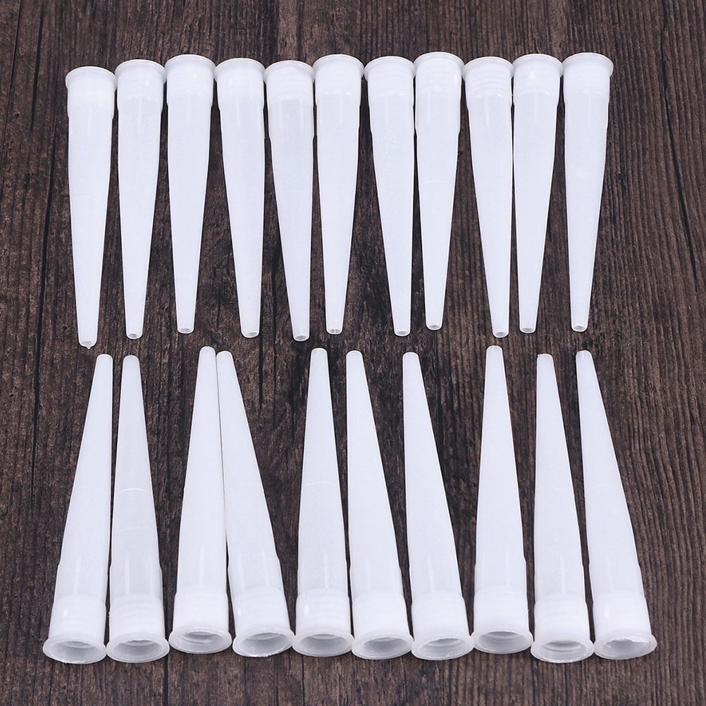 RENACLIPY 50 Pcs White Plastic Caulk Applicator Nozzles for Precise ...