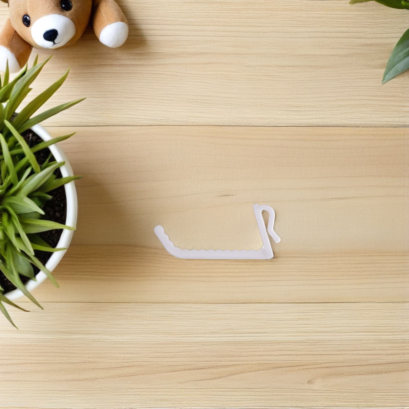 RENACLIPY 50Pcs White Plastic Utility Hooks for Wire Shelf Rack Clip ...