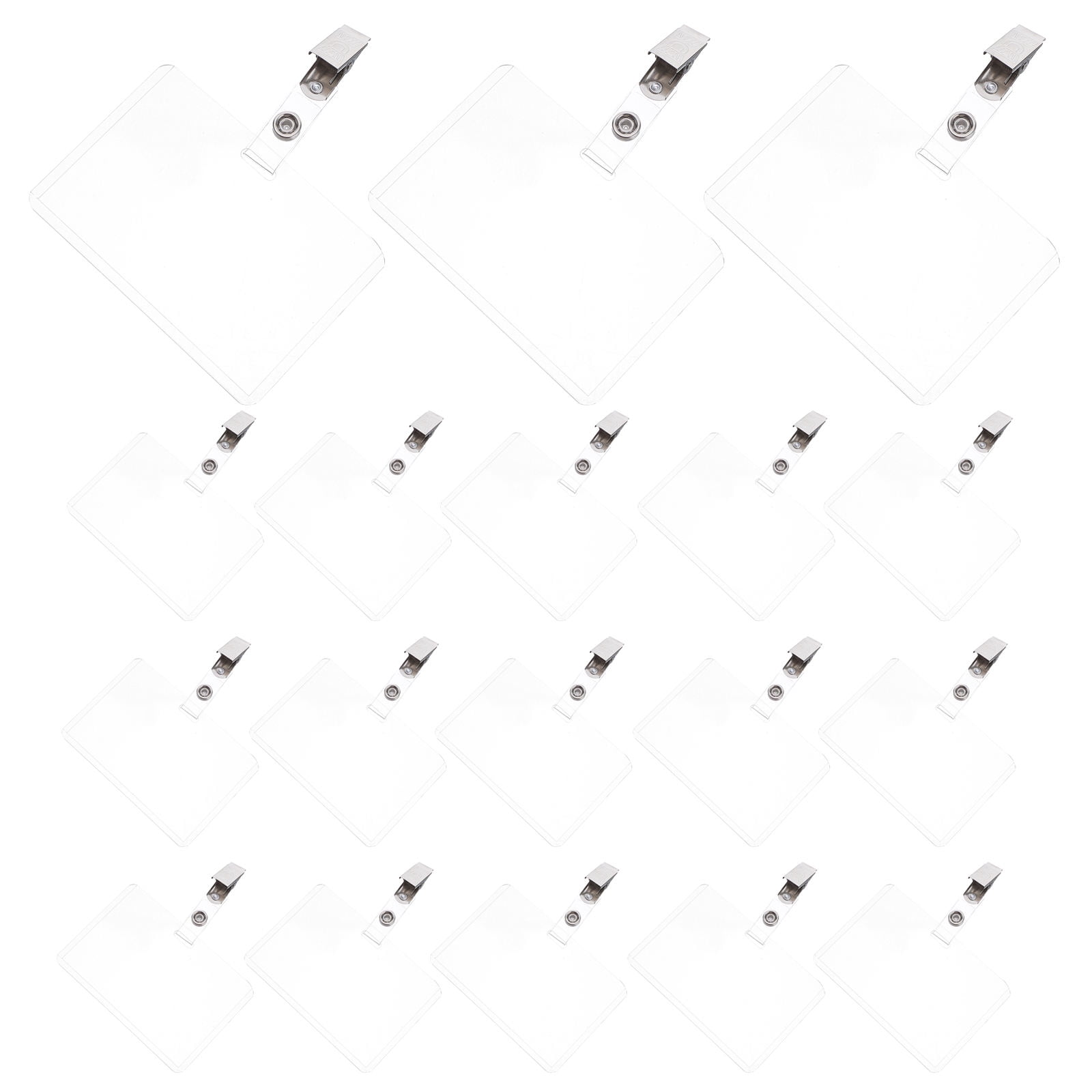 RENACLIPY Multi-Color Plastic Id Card Holder Waterproof Clear Easy Clip ...