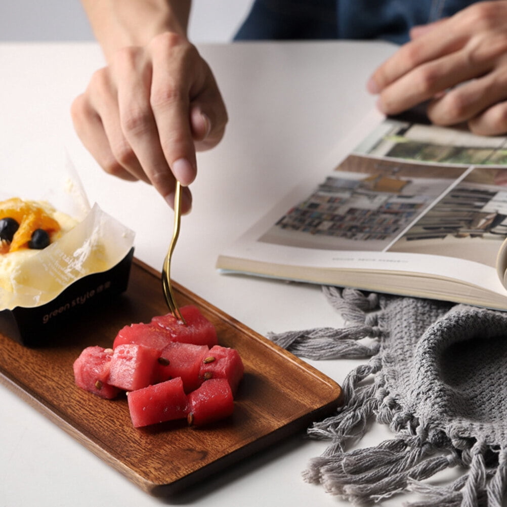 RENACLIPY 52Set Walnut Wood Trays Light Brown Rectangular Simple Design ...