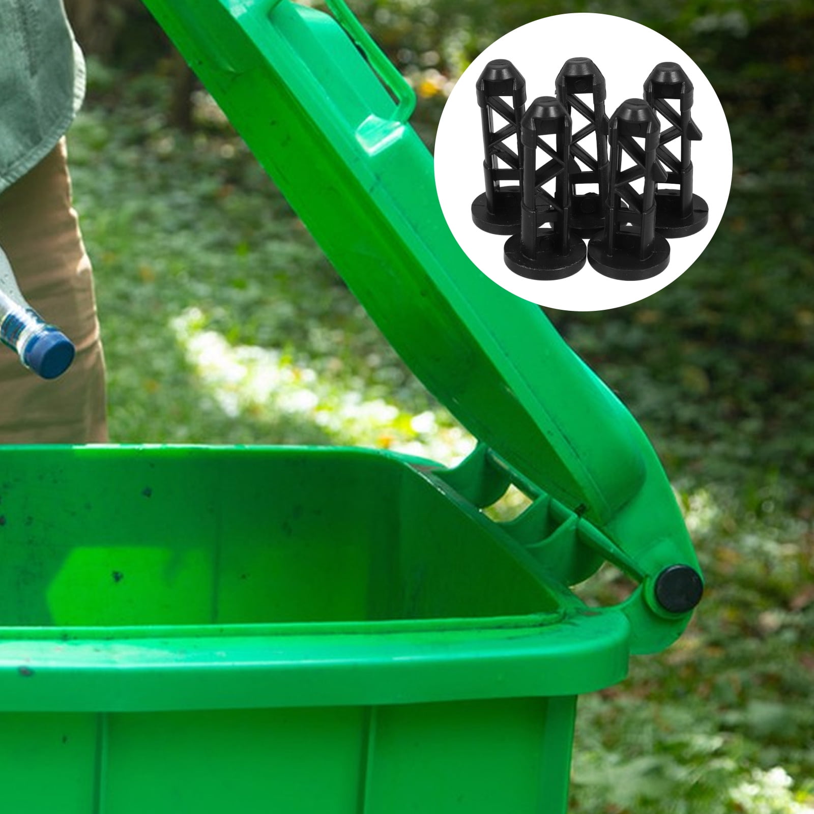 RENACLIPY 5Pack Outdoor Garbage Hinge Pins Black Plastic for 240L Trash ...