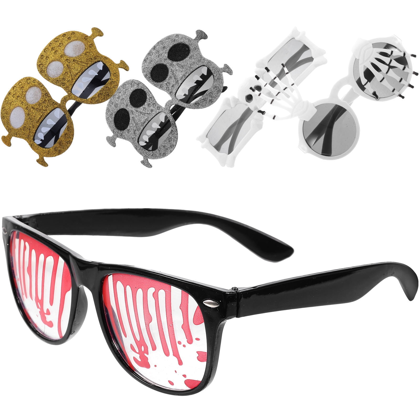 RENACLIPY 5Pcs Eyewear eyeglasses Glitter Skull Themed Patterns ...