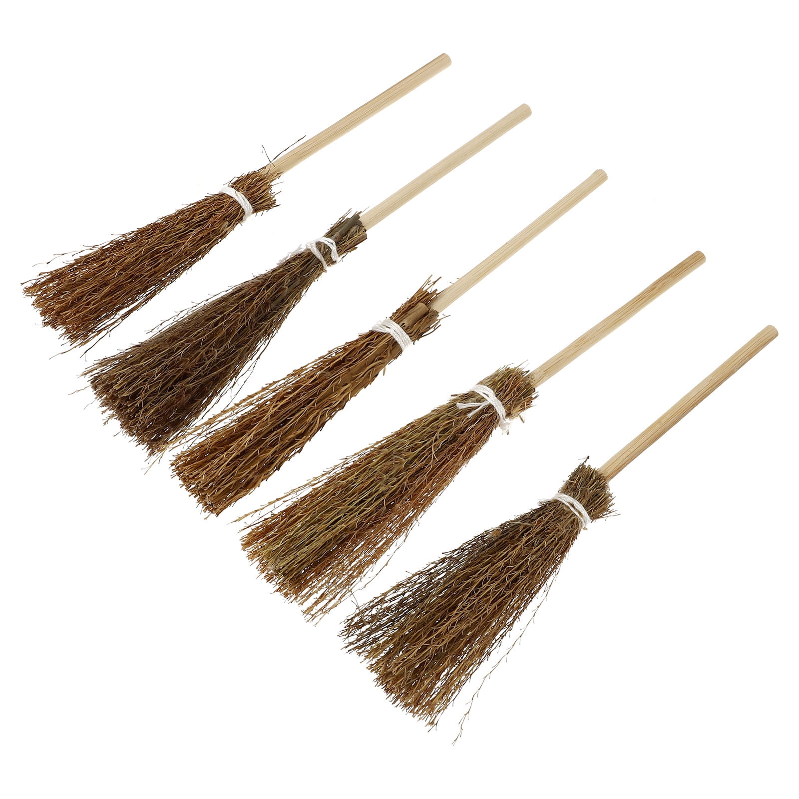RENACLIPY Decorative Broom Coffee Colored for Decor Dollhouse Accessory ...