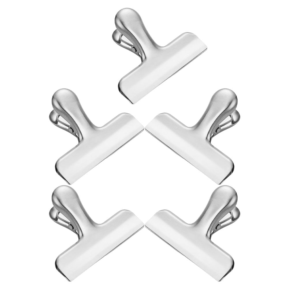 RENACLIPY 5Pcs Stainless Steel Paper Clamps Metal Binder Clips for ...