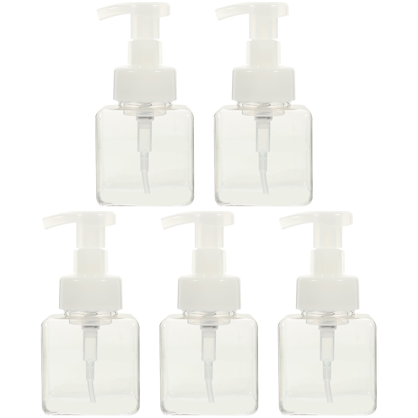 RENACLIPY 5Set Clear Refillable Plastic Pump Dispenser Bottles Bathroom ...