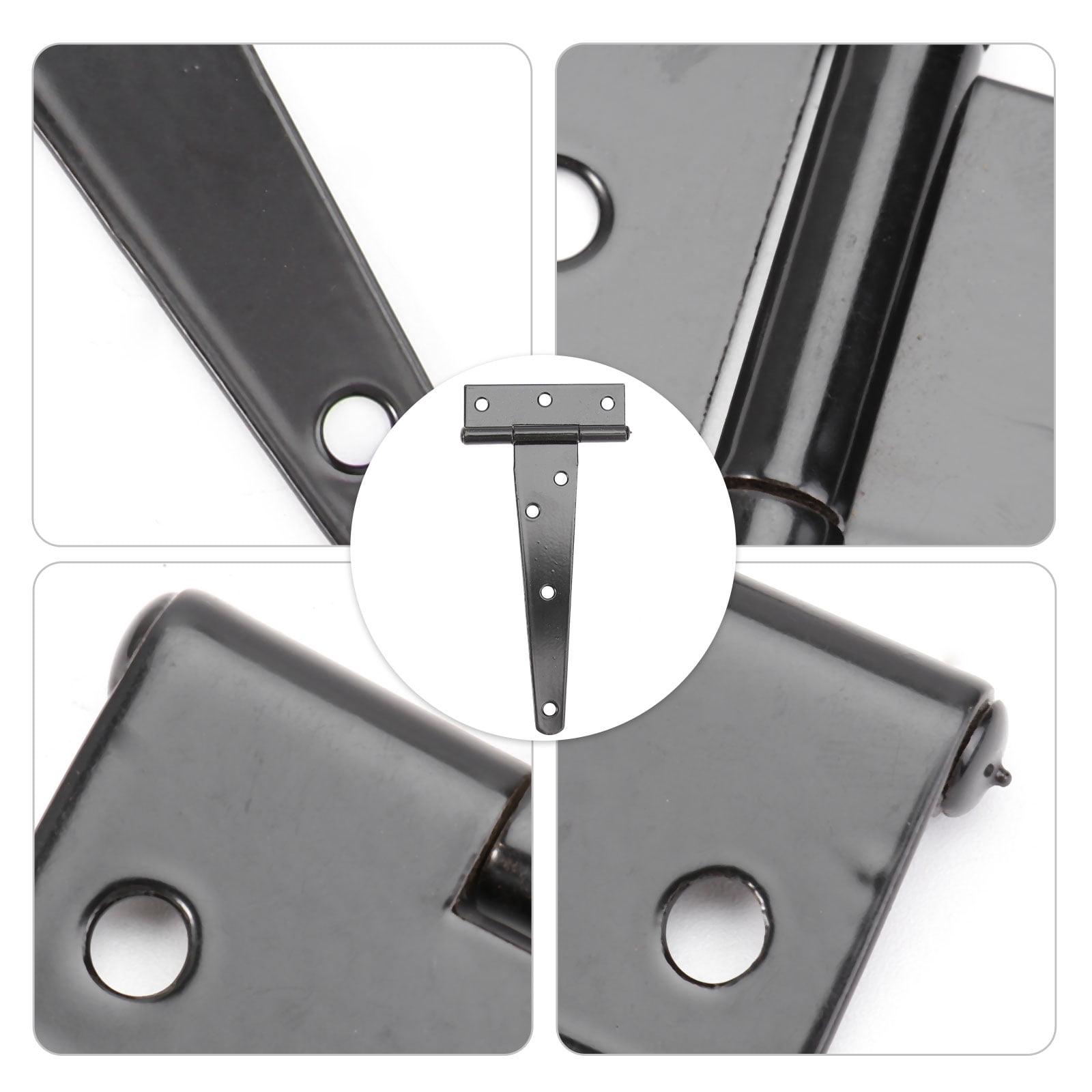 RENACLIPY T Shape Door Hinges, 6 Pieces Black Iron Hardware for Cabinet ...