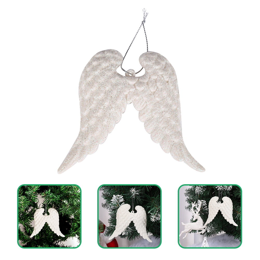 RENACLIPY 6Pcs Mini Angel Wings for Crafts White Foams Christmas Party ...