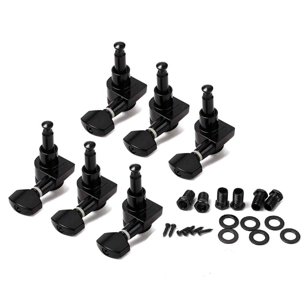 RENACLIPY 6Pcs Set Guitar Tuning Keys Black Metal String Tuners for ...
