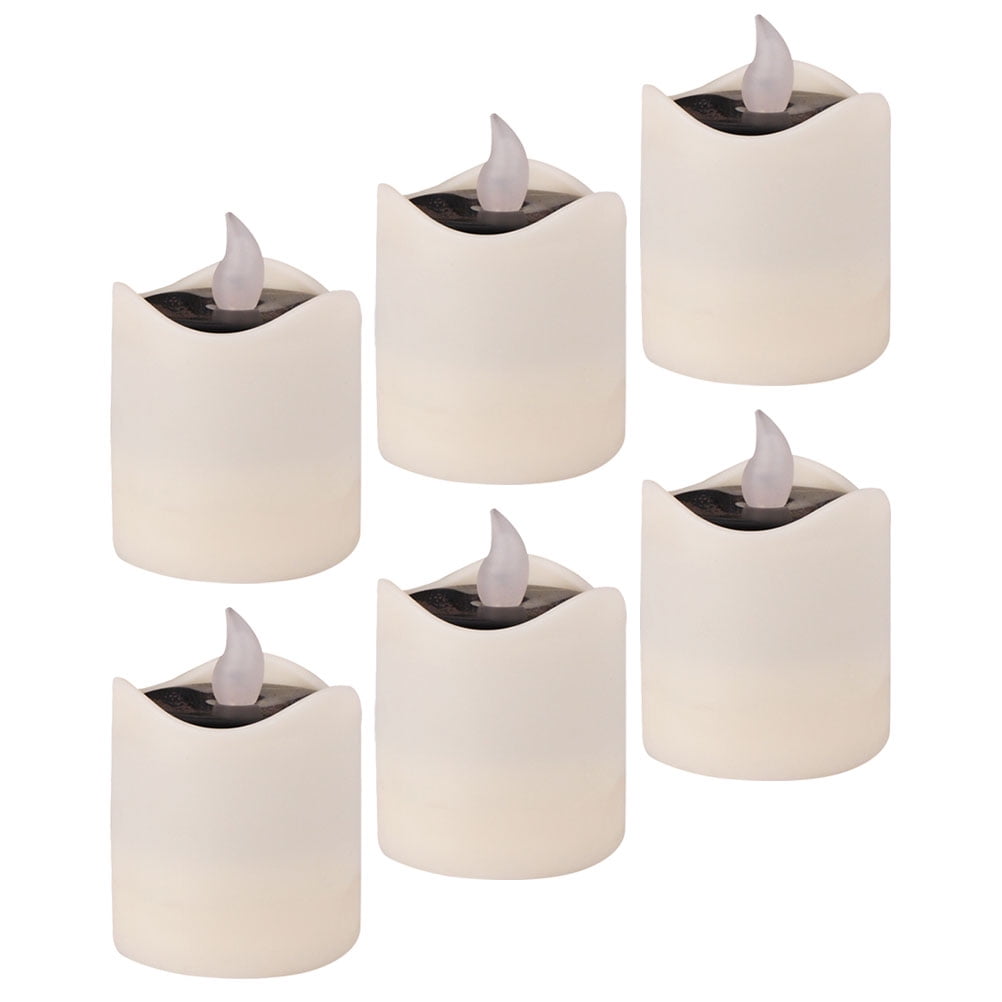 RENACLIPY Solar Powered Tea Lights Warm White Solar Panel Lamp Simple ...