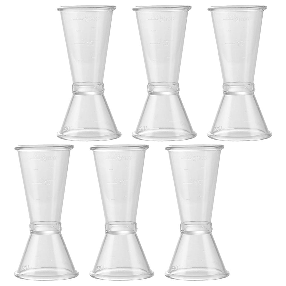 RENACLIPY 6-Piece Transparent Double-Sided Measuring Jigger Set for ...