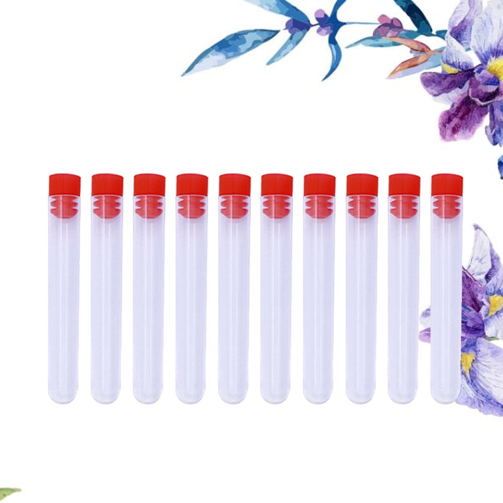 RENACLIPY Set of 7 Clear Plastic Tube Containers 8.5x1.3in for Beads ...