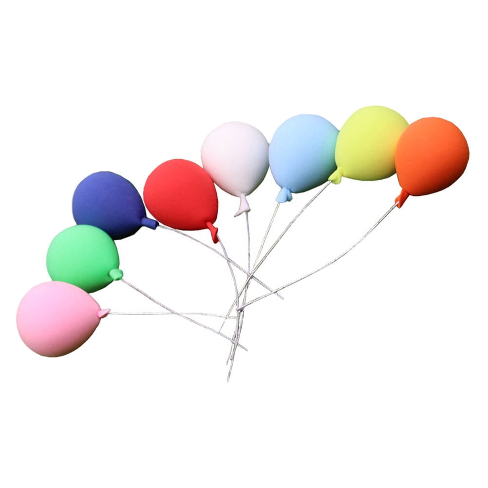 RENACLIPY 8Pcs Mini Balloons Assorted Color Clay Miniature Life Scene ...
