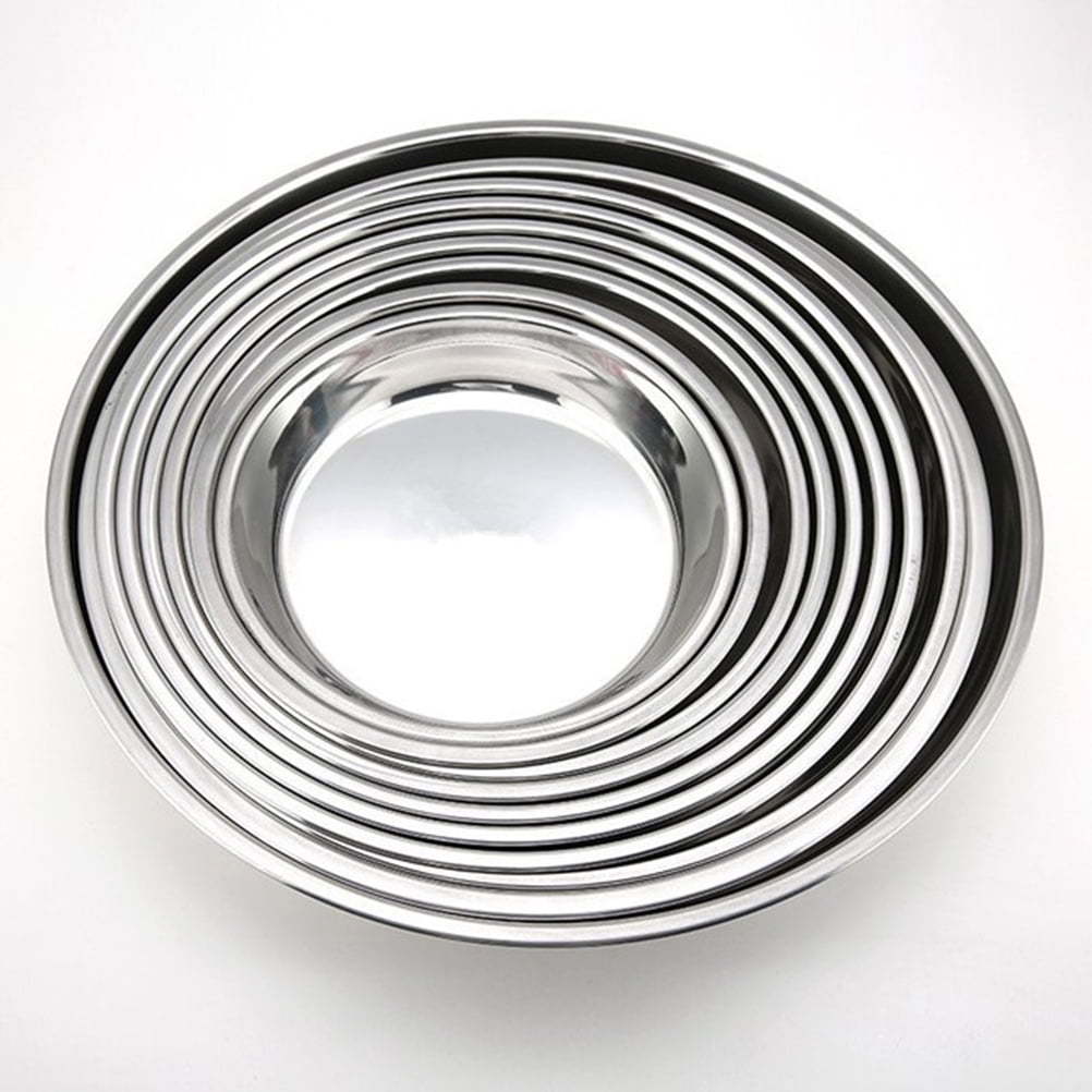 RENACLIPY Stainless Steel Cake Pan Round Plate Silver 1Pack - Walmart.com