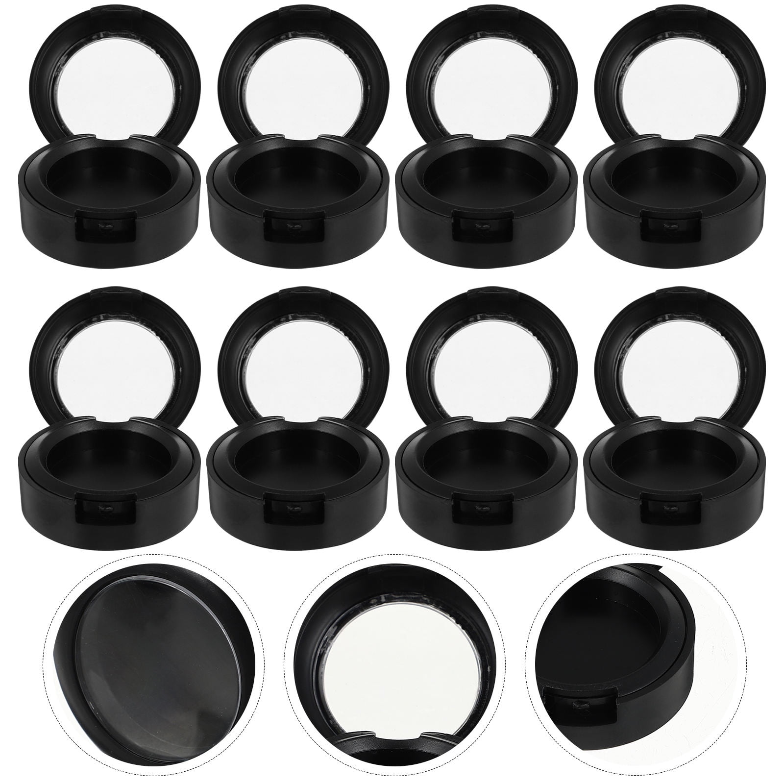 RENACLIPY 8pcs Eyelid Shade Box Practical Design Black for Girls Daily ...