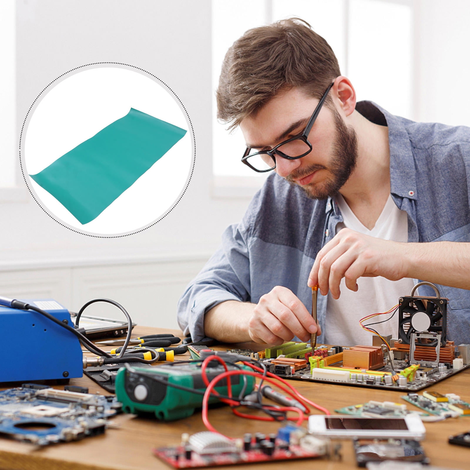 RENACLIPY Anti Static Desk Mat 1Pack Rectangle Shape for Factory and ...