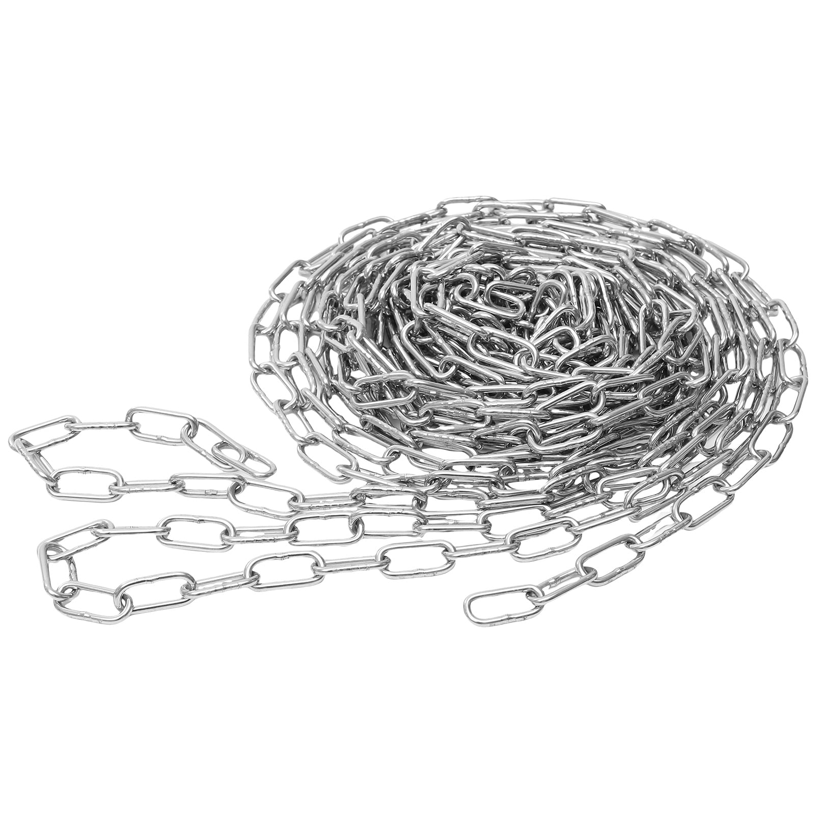 RENACLIPY Safety Chains Silver Galvanized Iron 1Set 25 Feet Long ...