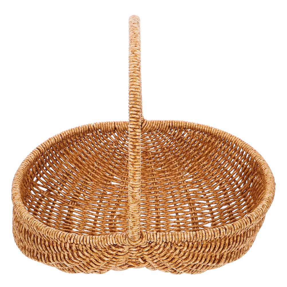 RENACLIPY Basket Multi-Purpose Picnic Basket Light Brown Plastic ...