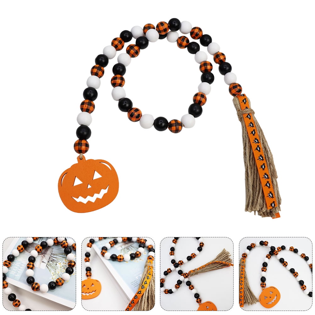 RENACLIPY Hanging Beads Decor Wood Bead Garland Assorted Color 1Pc 85Cm ...