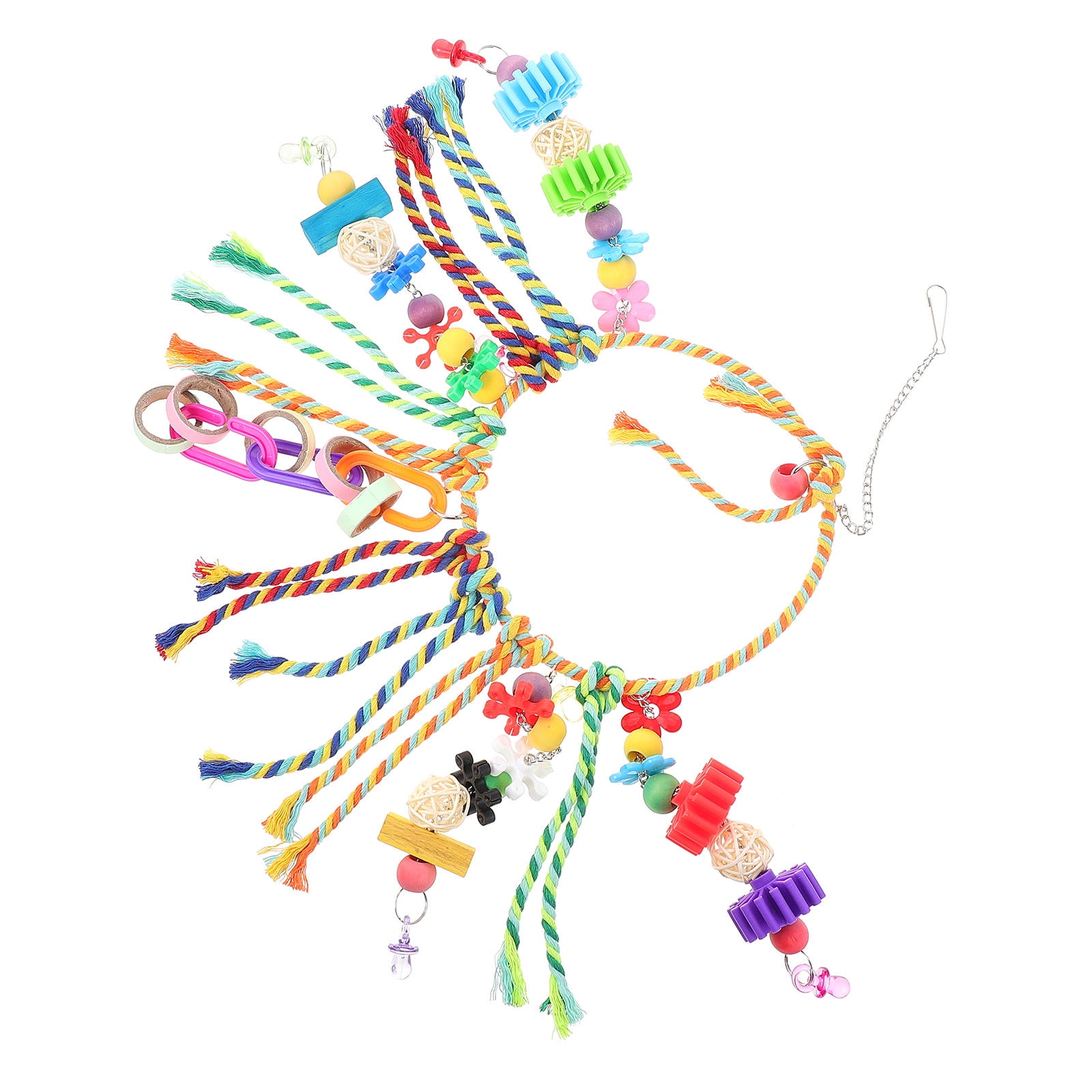 RENACLIPY Bird Hanging Toys Parrot Chewing Toy Multi Plastic Chewing ...