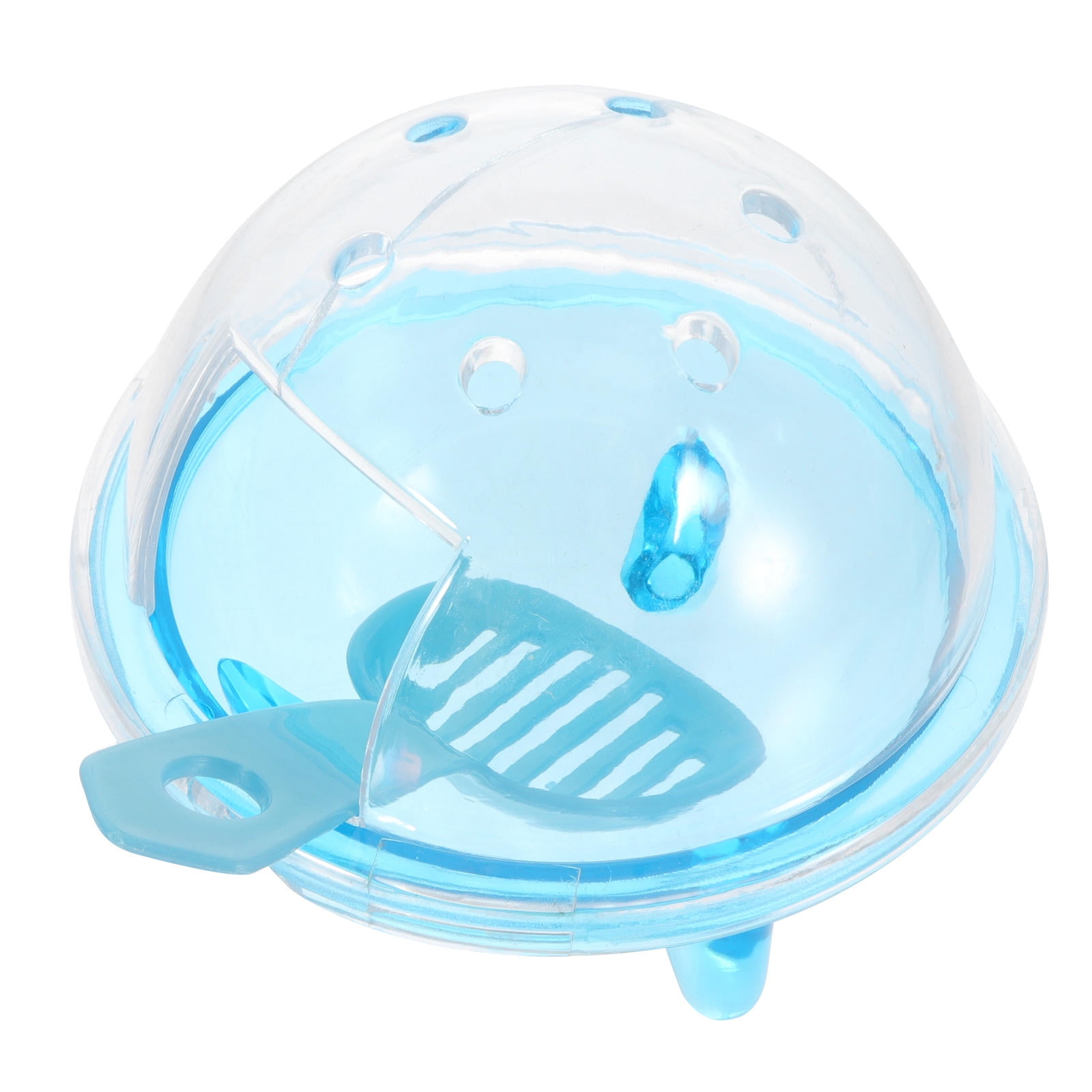 RENACLIPY Blue Plastic UFO Shape Hamster Shower Sand 1Pack for Pet ...