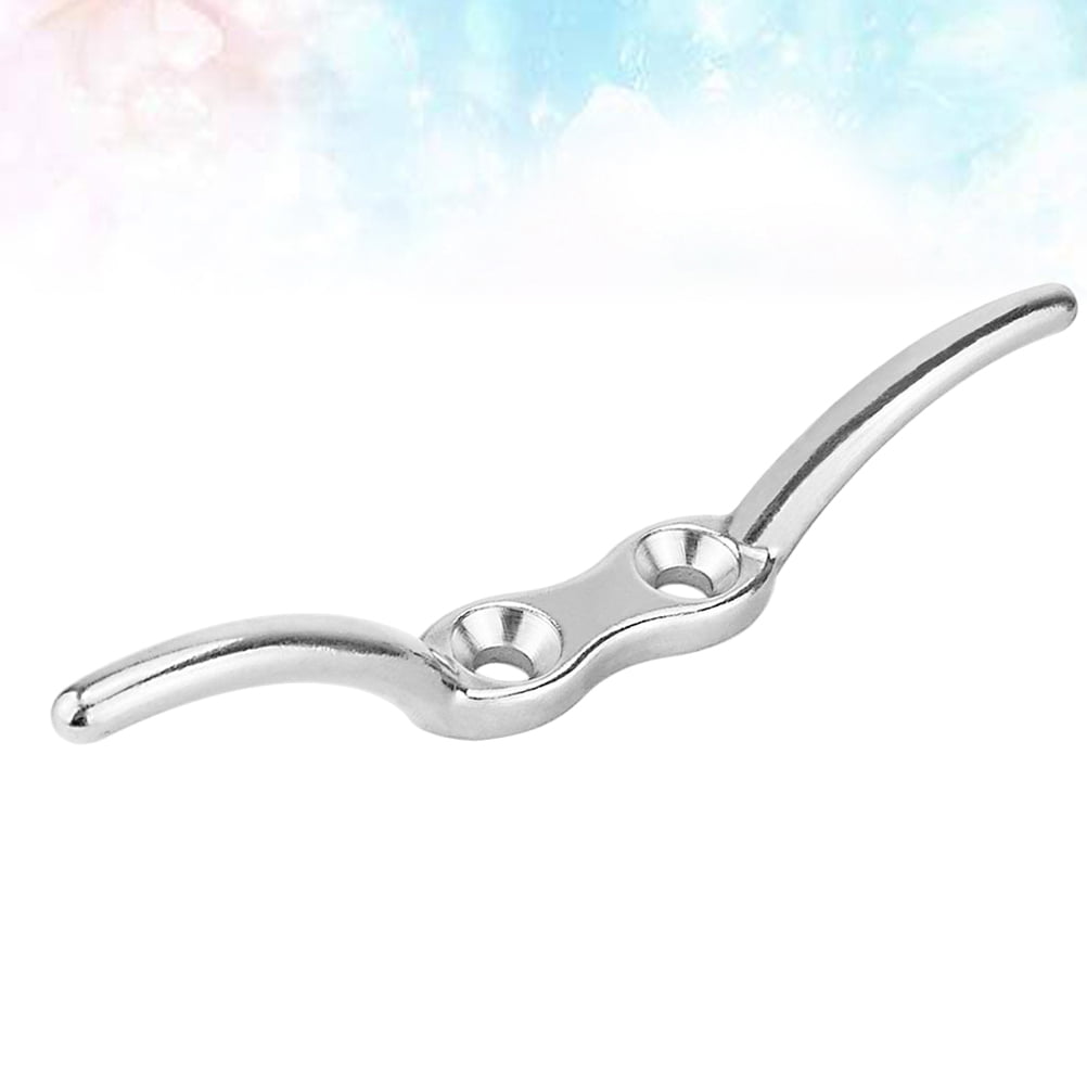 RENACLIPY Boat Mooring Cleats 2Pcs Stainless Steel Rope Cleat Silver 4 ...