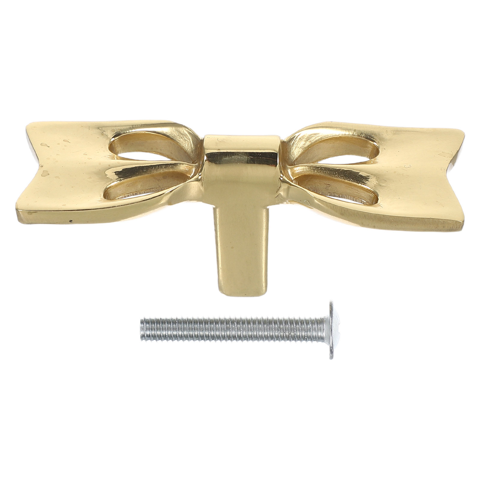 RENACLIPY Vintage Brass Bow Shaped Drawer Knob for Furniture, Cabinet ...