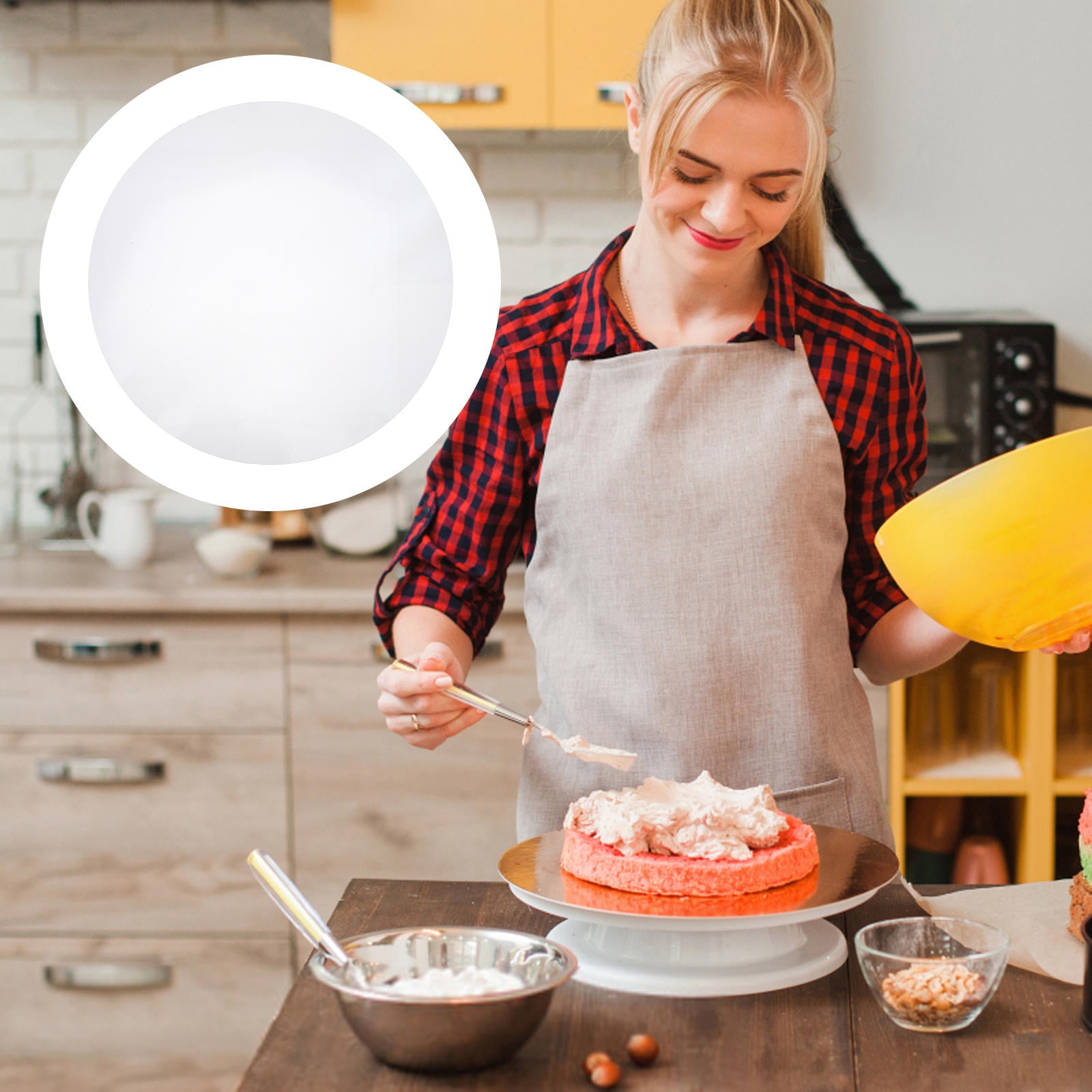 RENACLIPY Cake Making Tools 1Pack Flat Acrylic Scraper for Pastry ...