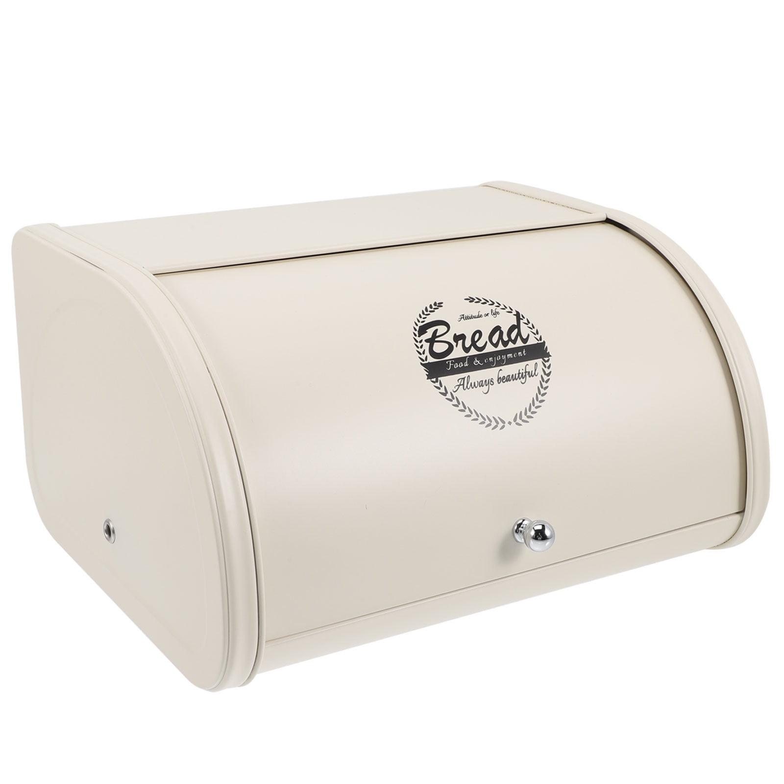 RENACLIPY Corner White Bread Box for Kitchen Countertop with Roll Top ...