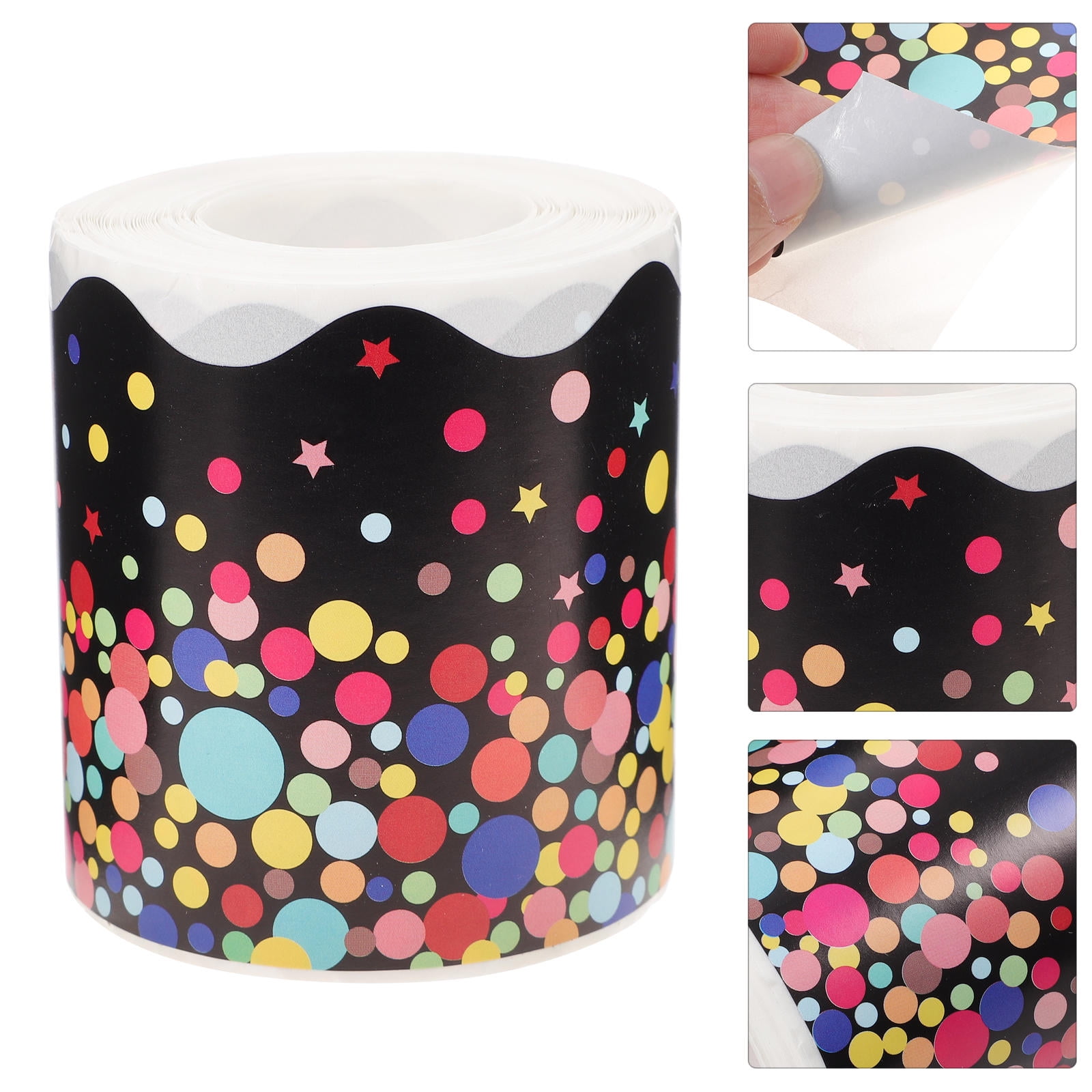 RENACLIPY Black Wavy Border Trim Adhesive Decorative Sticker for ...