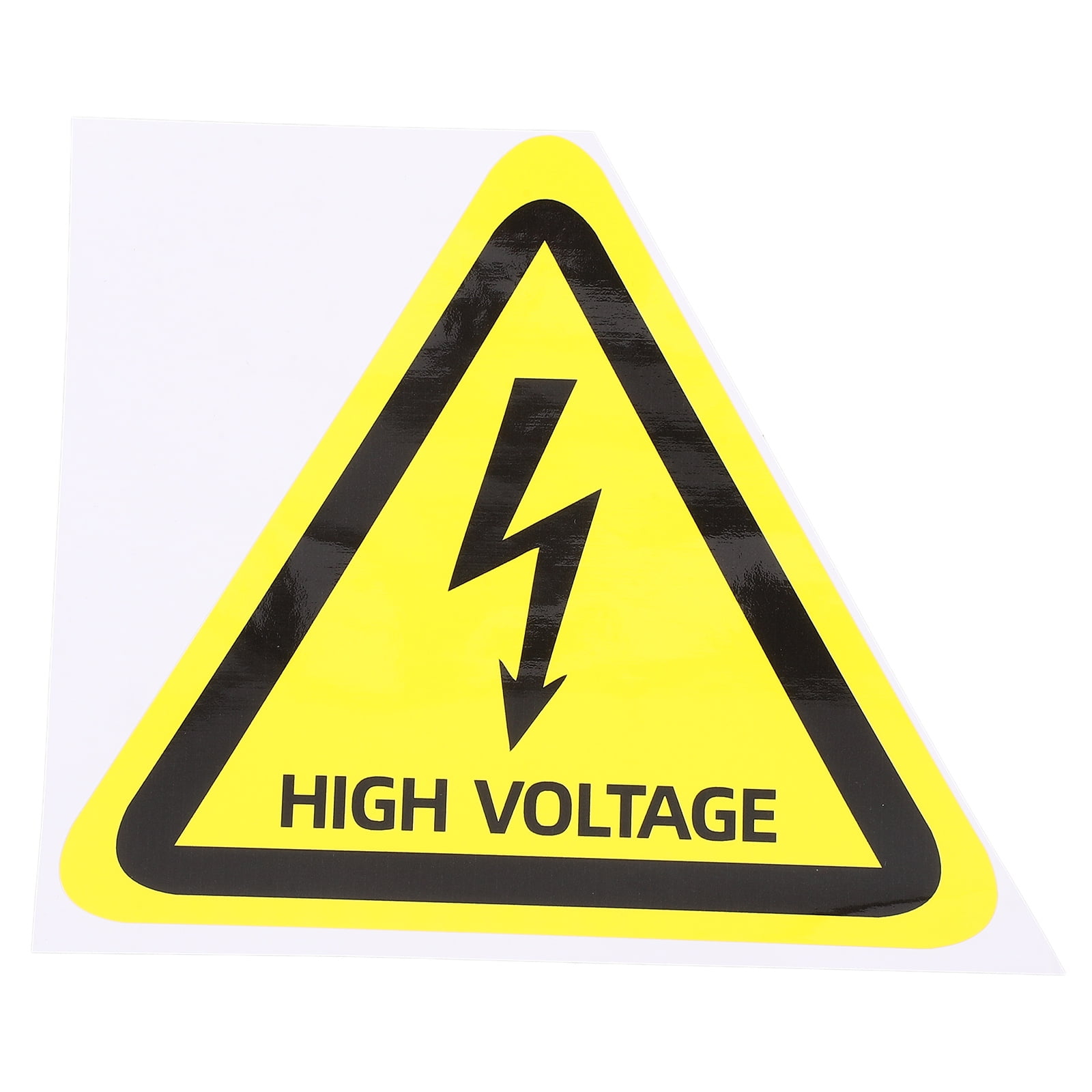 RENACLIPY Electrical Warning Sticker Yellow High Visibility for Safety ...