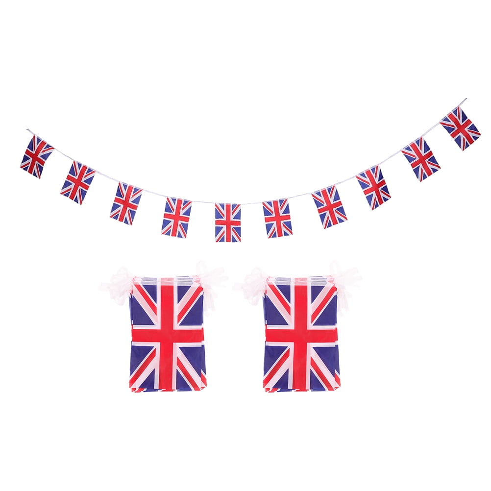 RENACLIPY England Flag Banner String with Ropes for Easy Hanging and ...