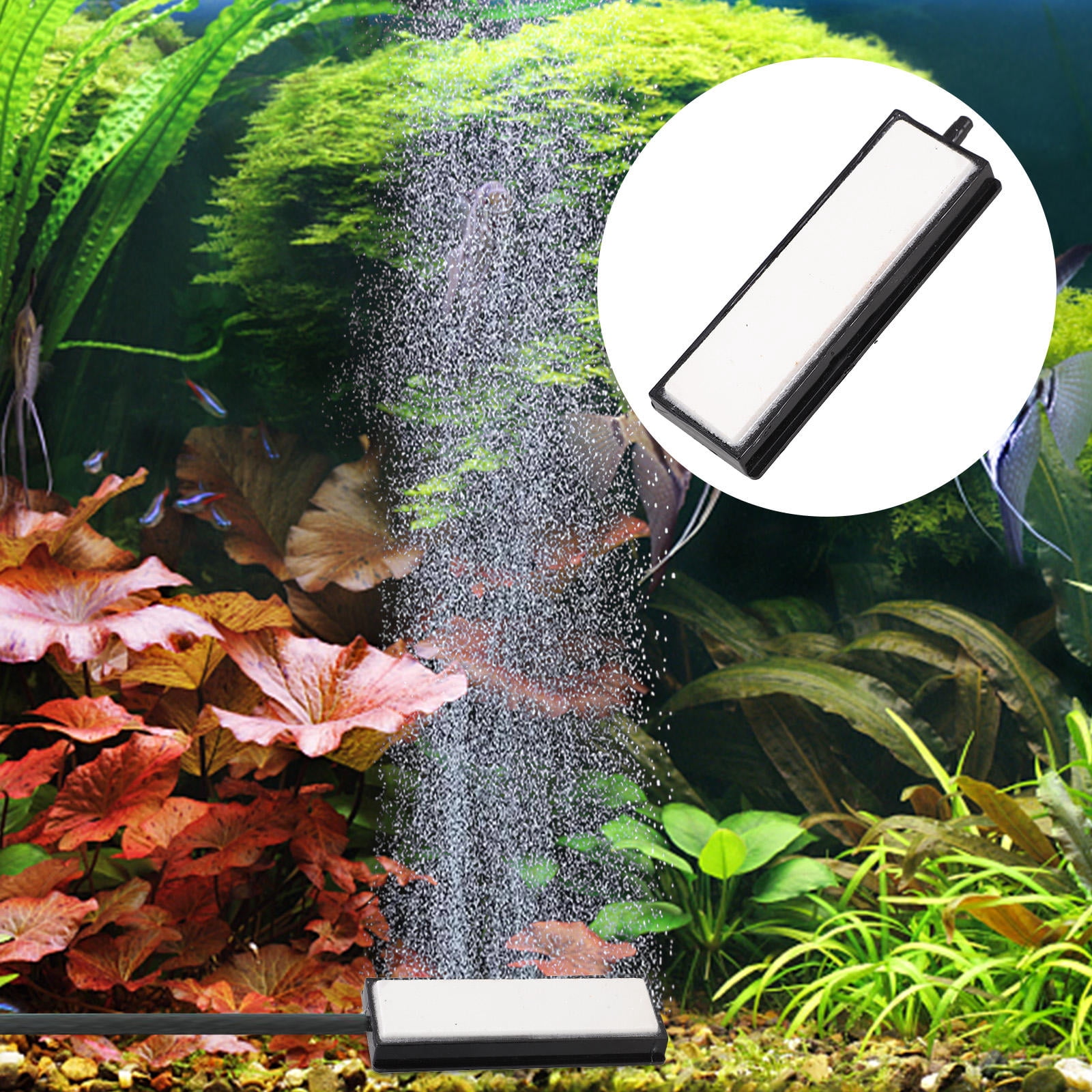 RENACLIPY Black Air Stone for Fish Tank Small Bubbles Versatile Use ...