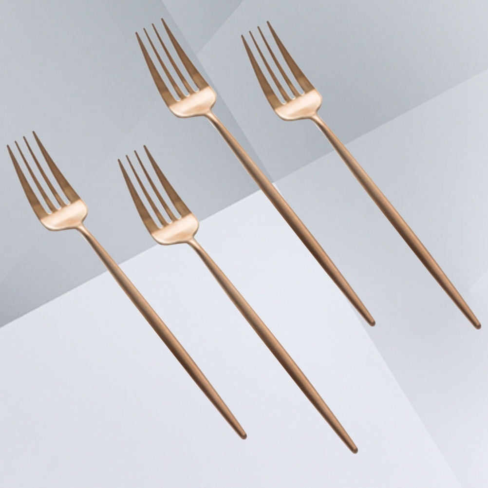 RENACLIPY Forks Cutlery Stainless Steel Material 4 Teeth Fork Design ...