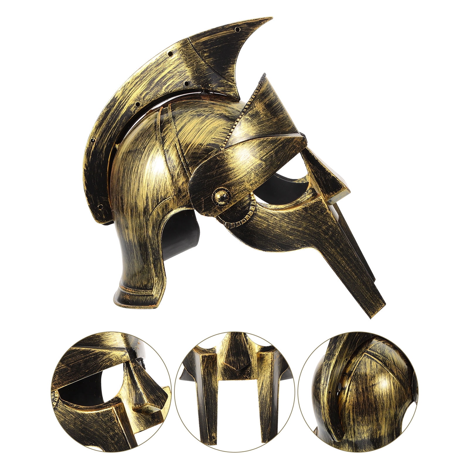 RENACLIPY Golden Plastic Roman Soldier Helmet 1Pcs for All Ages ...