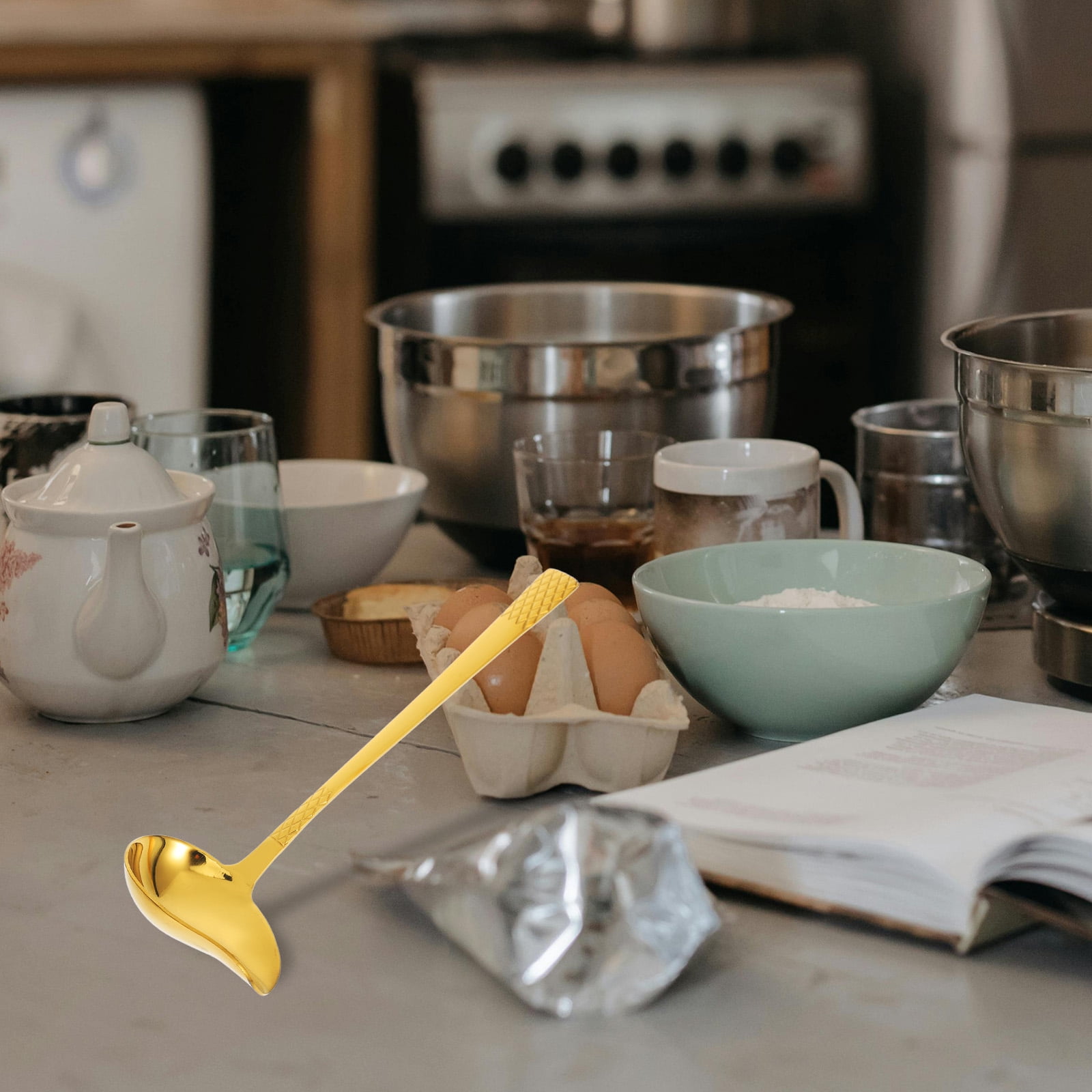 RENACLIPY Stainless Steel Gravy Ladle with Unique Duckbill Design ...