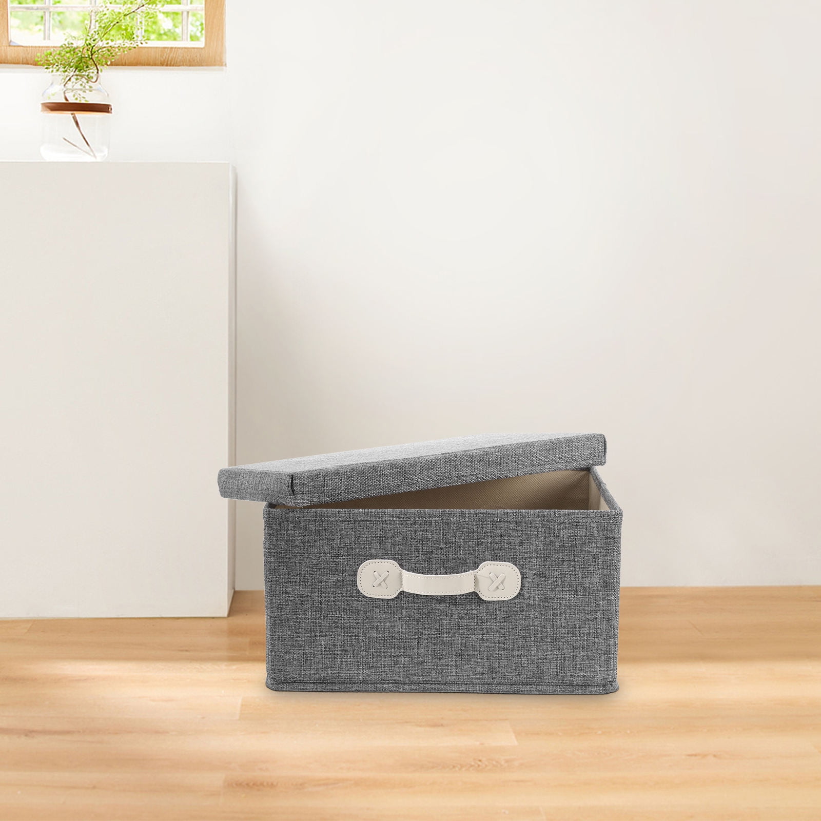 RENACLIPY Grey Cloth Cube Storage Bin Large Capacity Lightweight ...