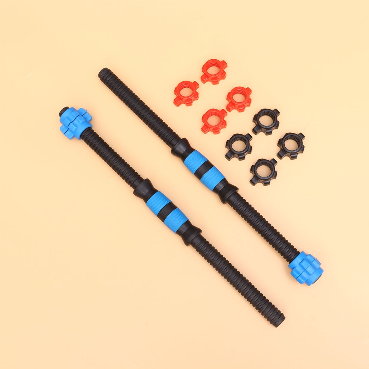 RENACLIPY Gym Accessories 1 Set Dumbbell Bar and Nuts for Home Gym Use ...