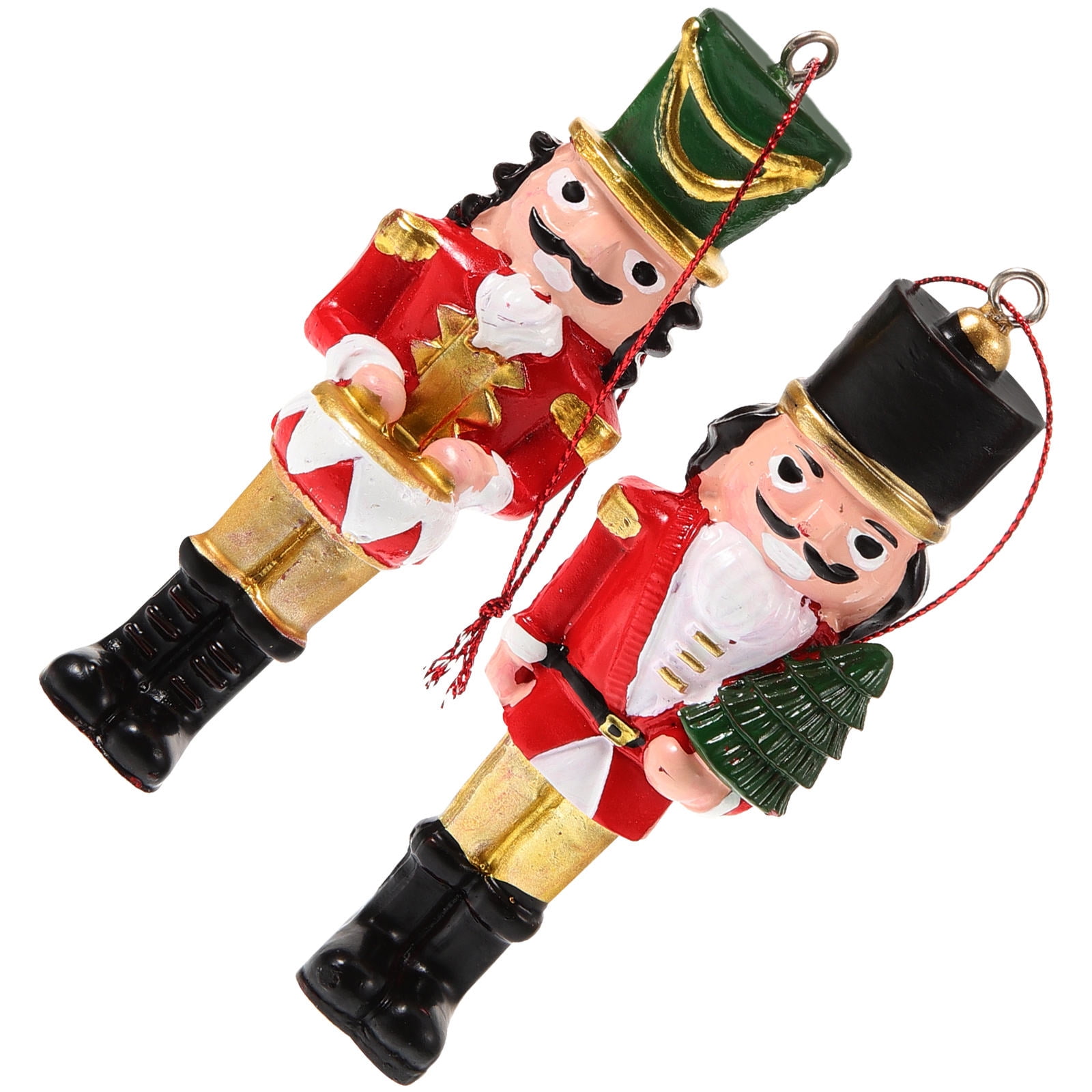 RENACLIPY Hanging Resin Nutcracker Ornaments Assorted Colors 2 Pieces ...