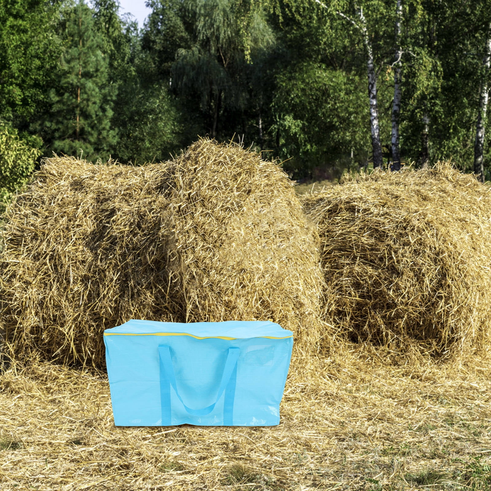RENACLIPY Hay Storage Bag Sky-Blue Pe Woven Fabric Large Capacity ...