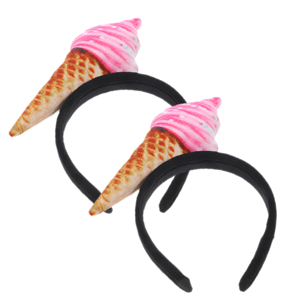 RENACLIPY Ice Cream Headband For Ice Cream Cone Hats 2Pcs Pink Color ...