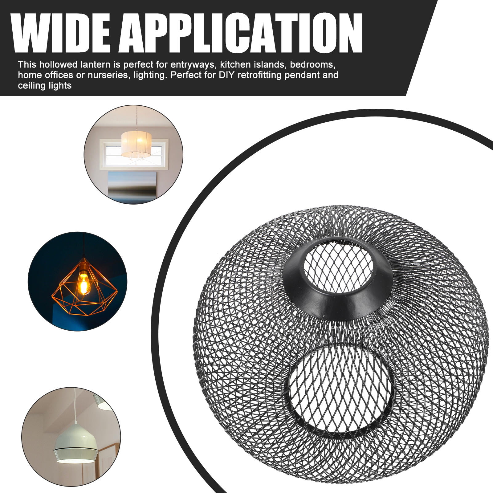 RENACLIPY Light Bulb Guard Iron Shade Black 1Set - Walmart.com