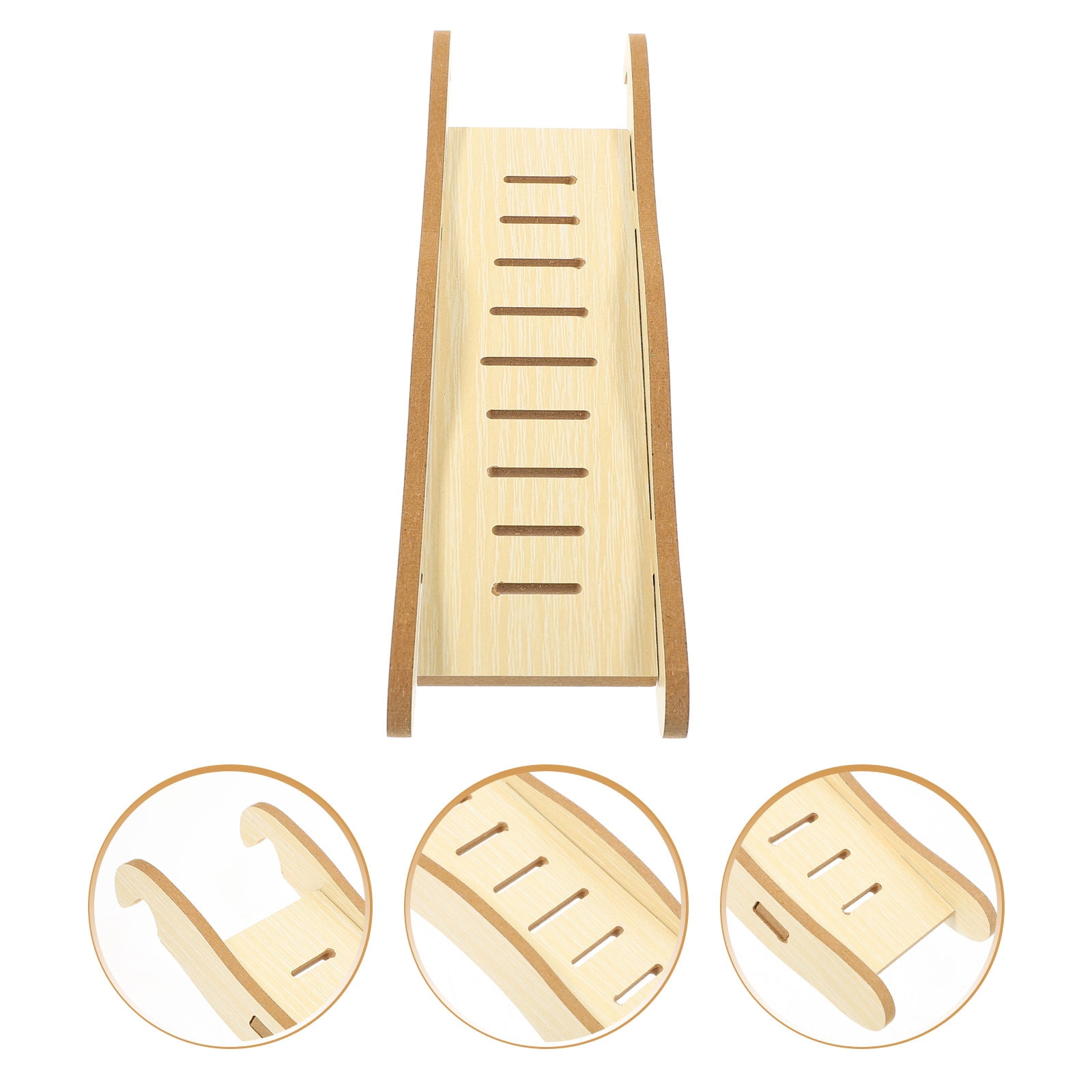 RENACLIPY Khaki Wood Hamster Ladder Toy 1Pack for Small Pets Cage ...