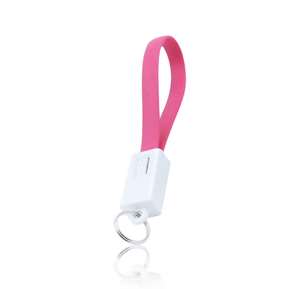RENACLIPY Micro USB Cable Keychain with Rosy Plastic Material for Easy ...