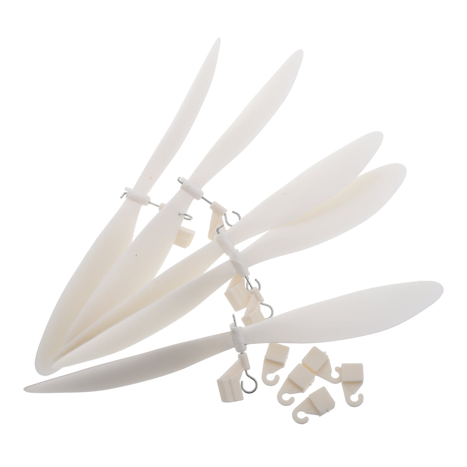 RENACLIPY 5Pcs White Folding Airplane Propeller Durable Rubber Band ...