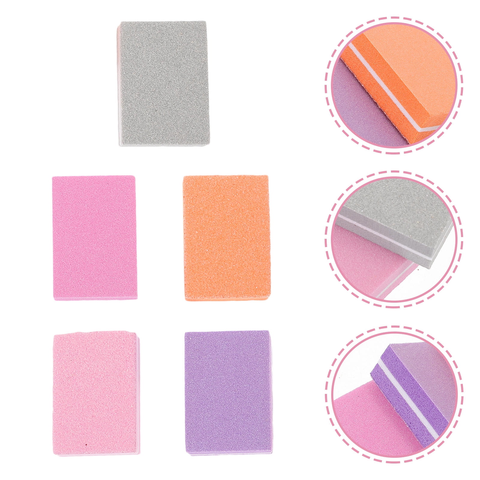 RENACLIPY Nail Buffer Block Assorted Color 3.5x2.5x1.1in for ...