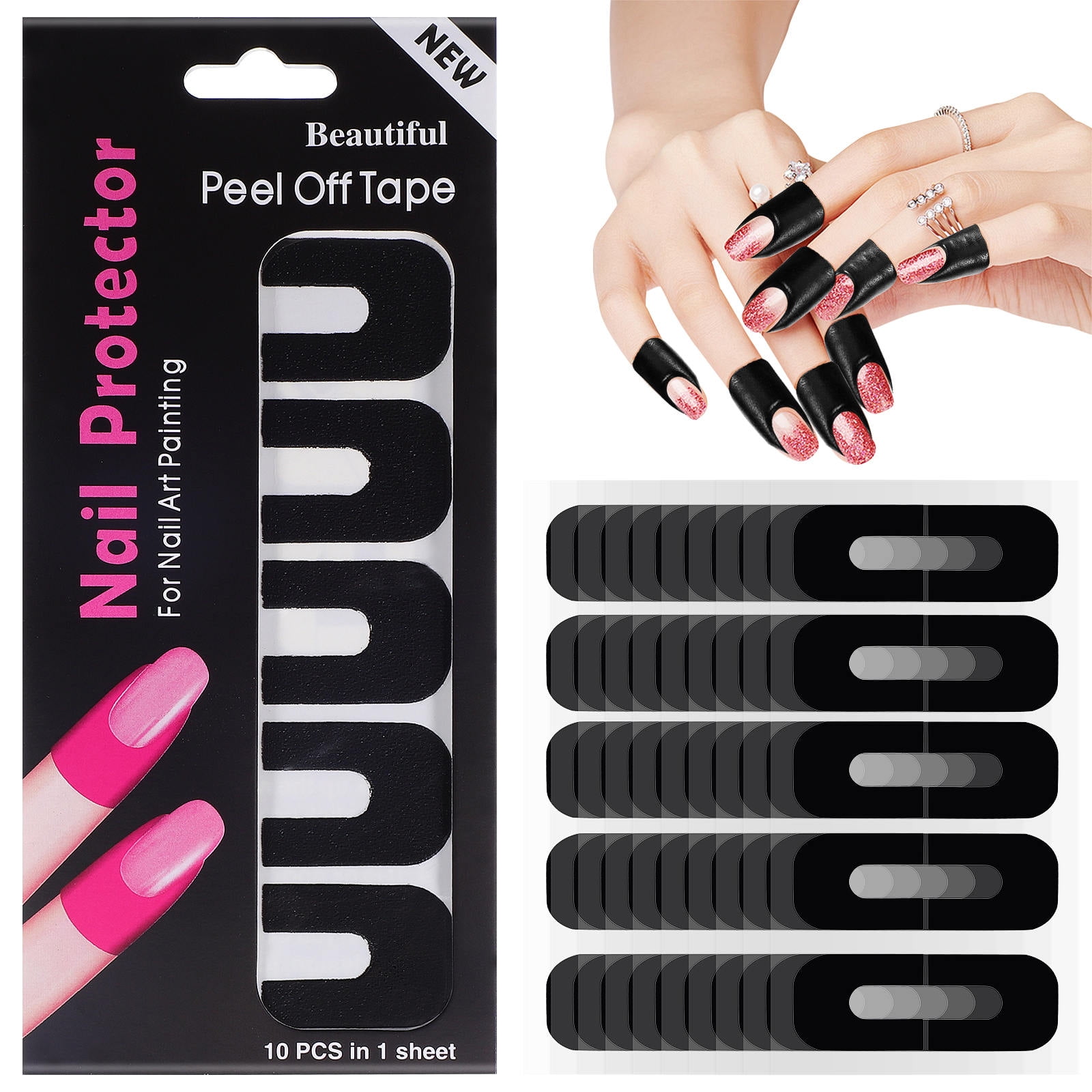 RENACLIPY Nail Protector Stickers 100 Sheets for Women to Use During ...