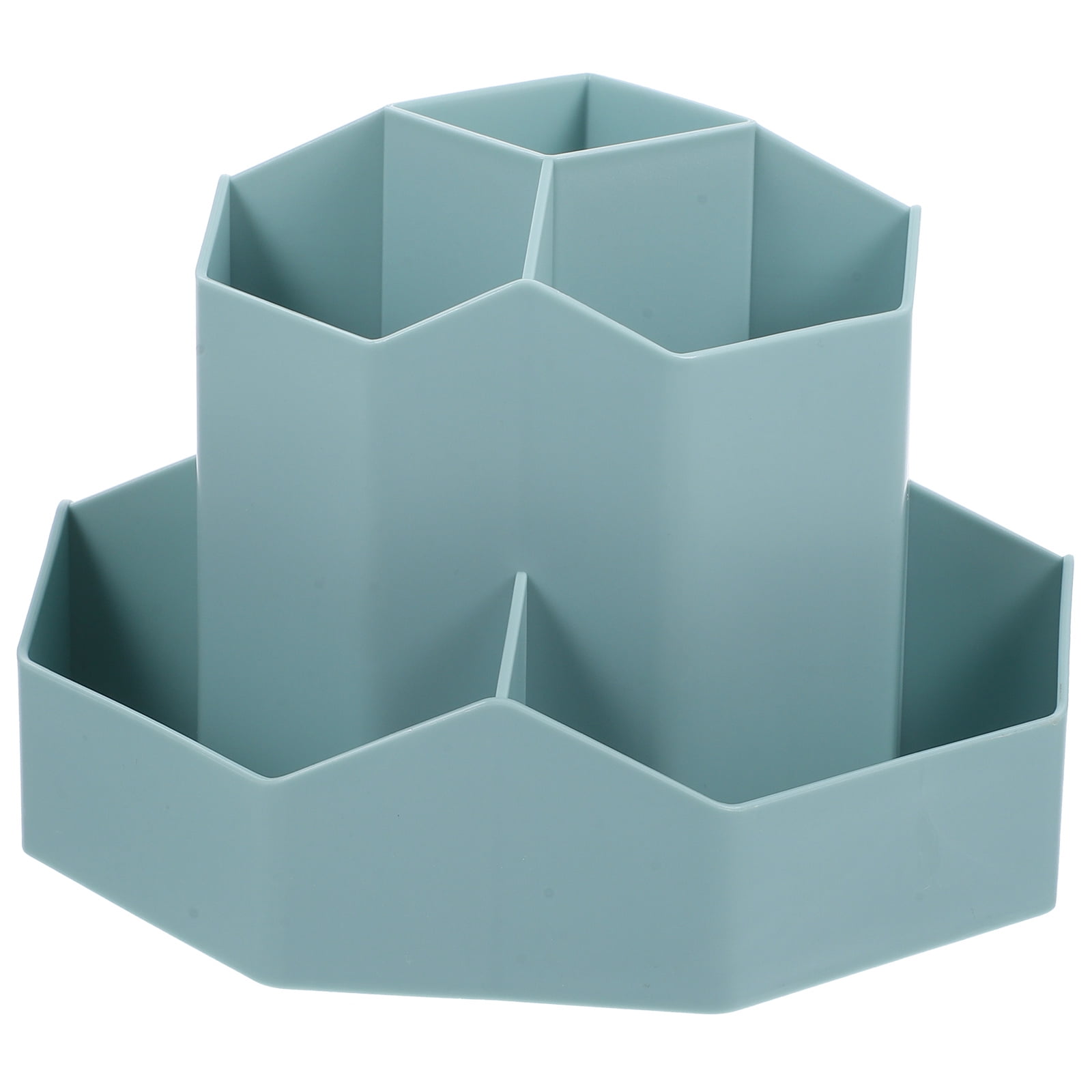 RENACLIPY Office Desk Organizer Rotating Makeup Brush Holder Blue ...