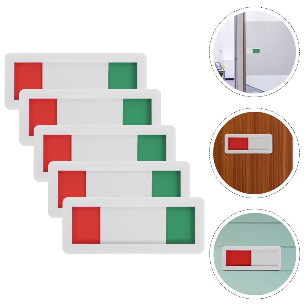 RENACLIPY 5pcs Office Status Sign Sliding Cover Design Acrylic Privacy ...