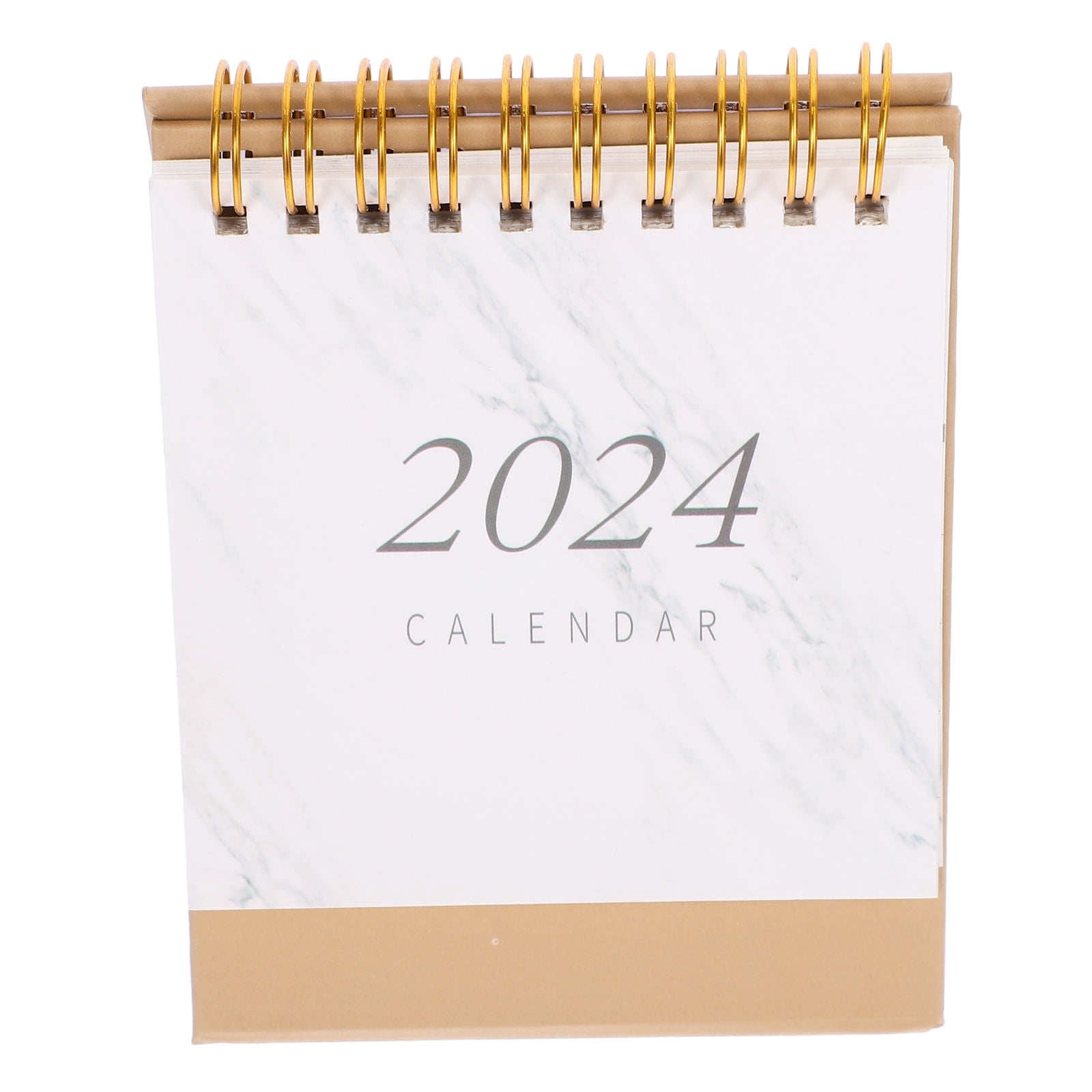 RENACLIPY White Marble Pattern Desktop Calendar for Daily Use Office ...